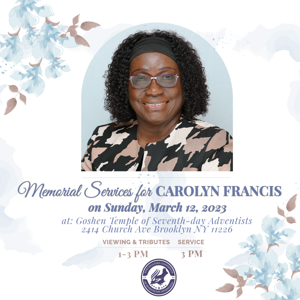 Funeral service information for Sis. Carolyn Francis - Northeastern ...