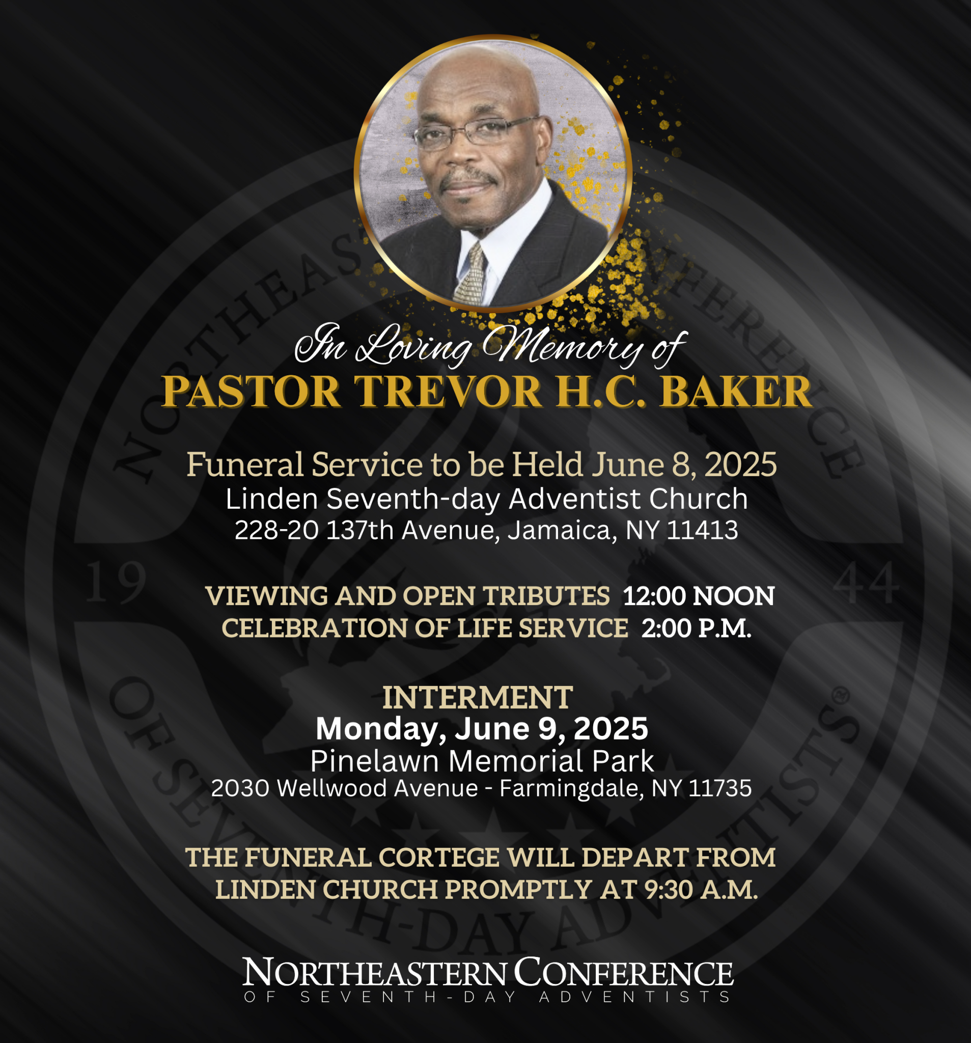 In Loving Memory of Pastor Trevor H.C. Baker - Northeastern Conference ...